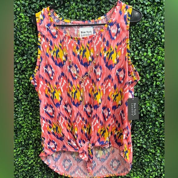 New York Laundry | Tops | Nwt New York Laundry Pink Tank Accessory ...
